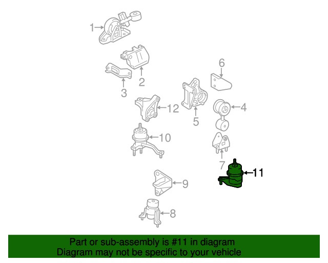 1237228200 ОПОРА ДВИГАТЕЛЯ ЛЕВАЯ (L) TOYOTA CAMRY (06-11), LEXUS ES240 ...