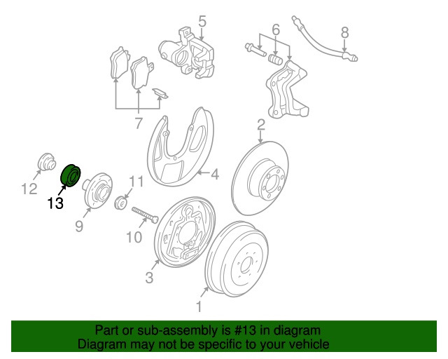 701598625B Подшипник ступицы заднего колеса / VW Transporter T-4 90~04 ...