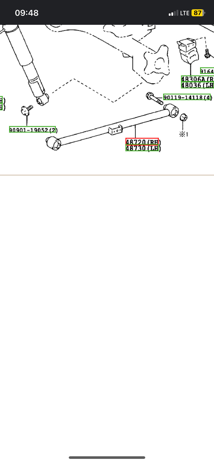 Задний рычаг — Toyota Land Cruiser Prado 120-series, 4 л, 2004 года ...