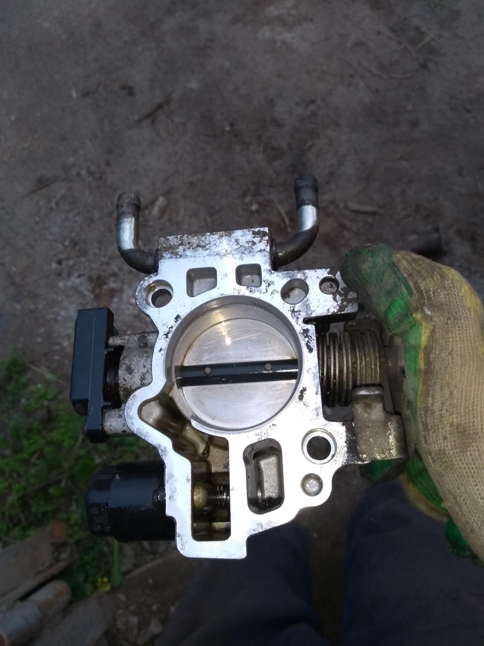 Глушитель замена, чистка дроссельной заслонки, и сетка в бампер ...