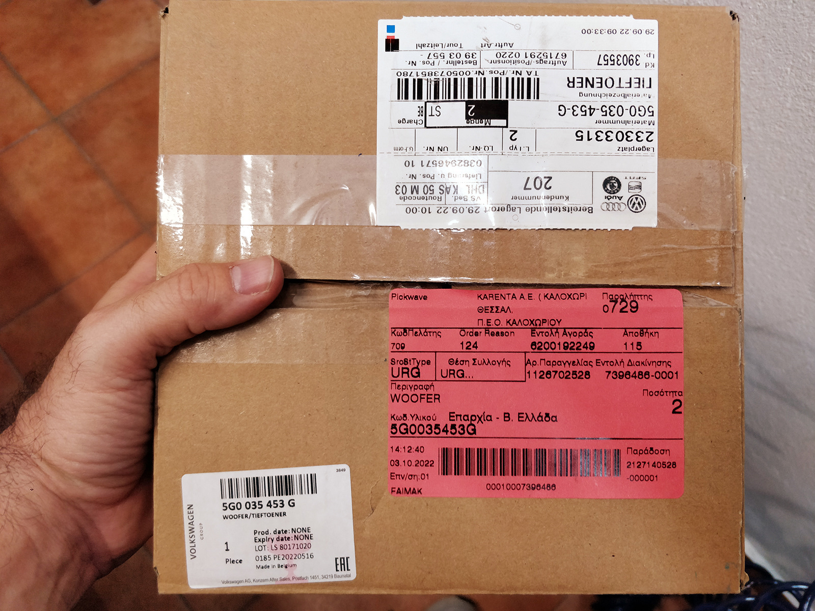 Rear speakers replaced & TPI 2034491/2 — Volkswagen Golf Mk7, 1,6 л ...