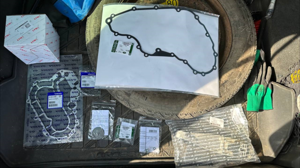 Уплотнение корпуса цепи грм: детали — Volvo XC90 (1G), 3,2 л, 2007 года ...