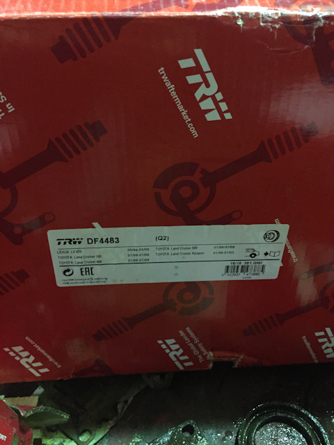 DF4483 Тормозной диск для LEXUS, TOYOTA TRW | Запчасти на DRIVE2