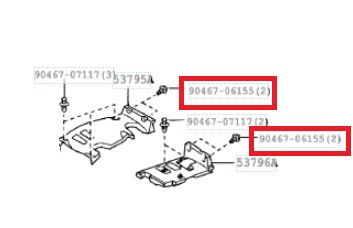 9046706155 Крепеж TOYOTA LEXUS | Запчасти на DRIVE2
