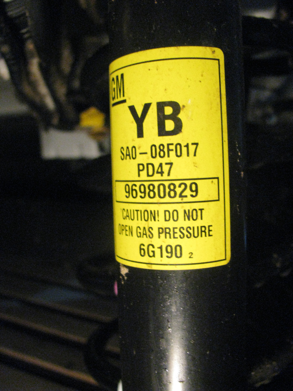 96980829 Амортизатор задний / Chevrolet Aveo 10~ GM | Запчасти на DRIVE2