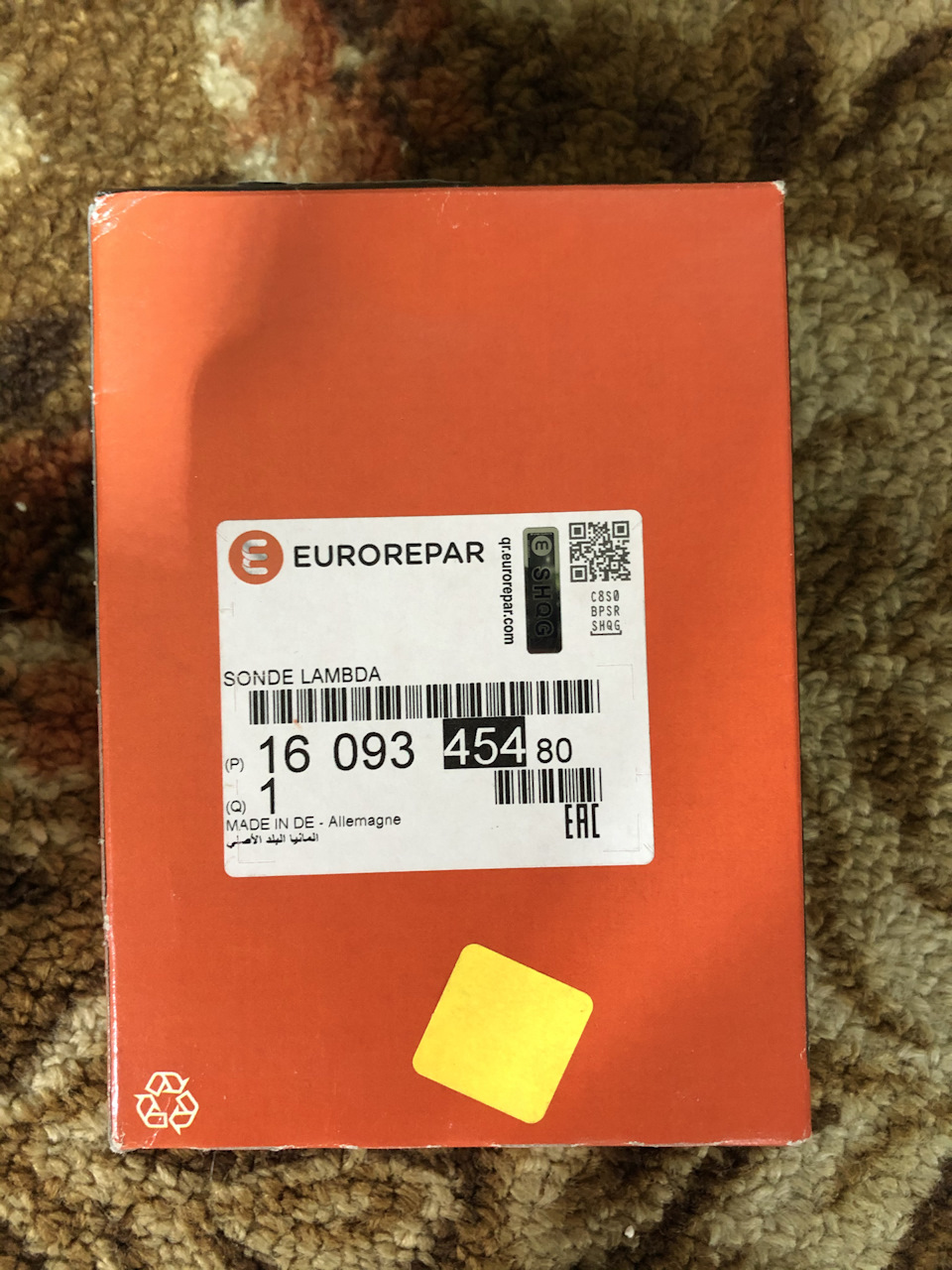 1609345480 Датчик кислорода Eurorepar | Запчасти на DRIVE2