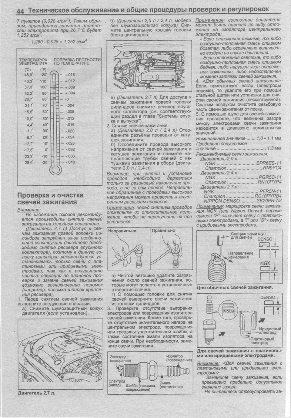 Техническое обслуживание. Общие процедуры проверок и регулировок ...