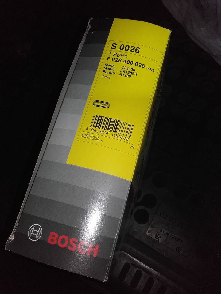 F026400026 Воздушный фильтр BOSCH | Запчасти на DRIVE2