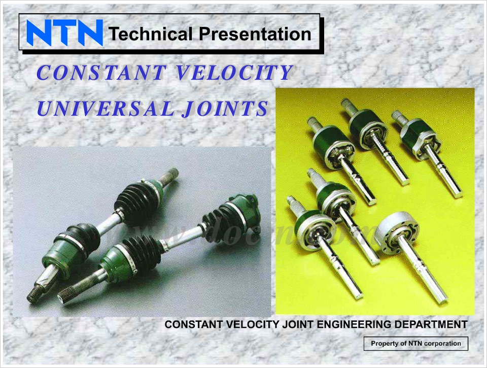 NTN technical presentation about CVJs. Part 1. — DRIVE2