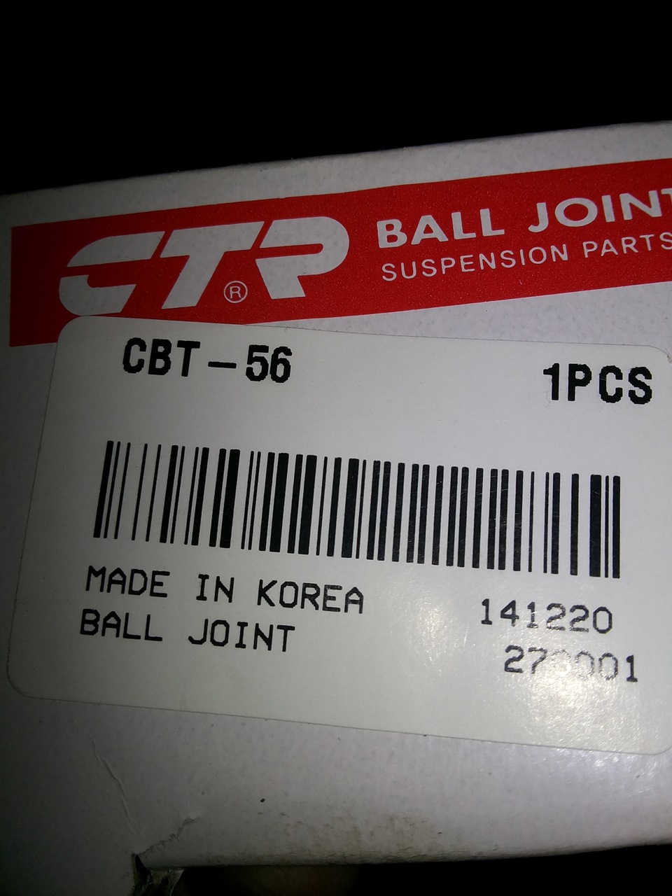 CBT56 Шаровая опора CTR | Запчасти на DRIVE2