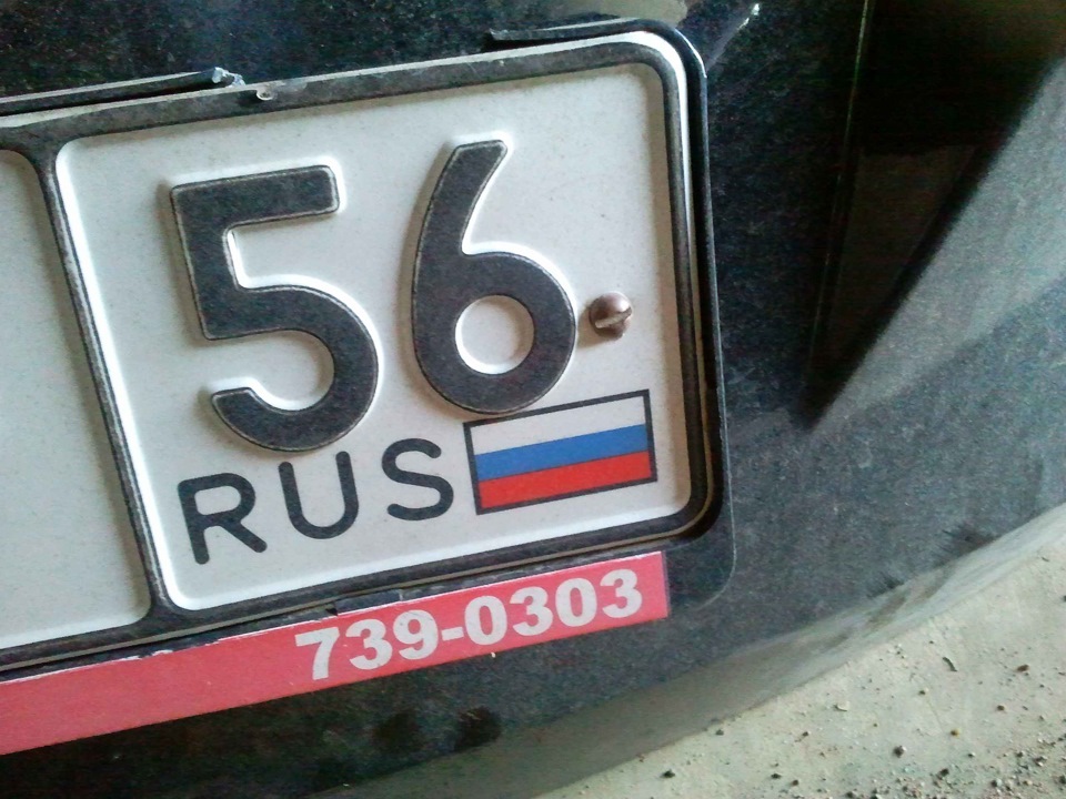 Защита номерного знака — Honda Civic 5D (8G), 1,8 л, 2008 года ...