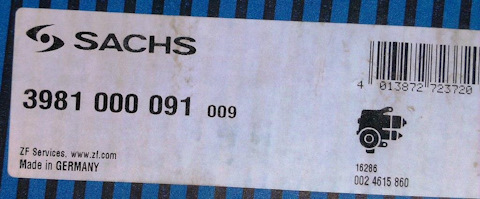 3981000091 Рабочий цилиндр сцепления SACHS | Запчасти на DRIVE2