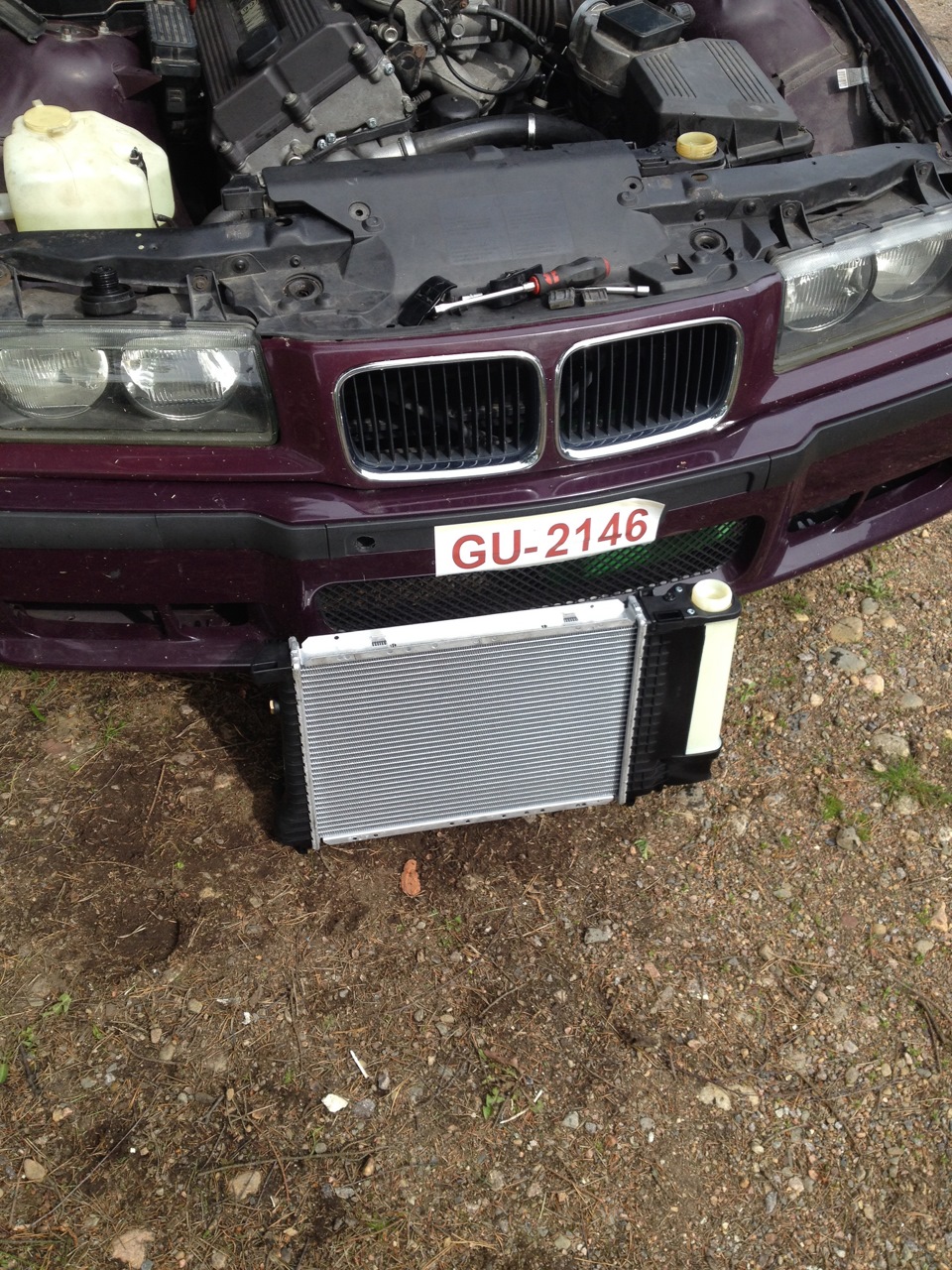 Первый выезд и примерка Racing Dynamics. — BMW 3 series (E36/5), 1,8 л ...