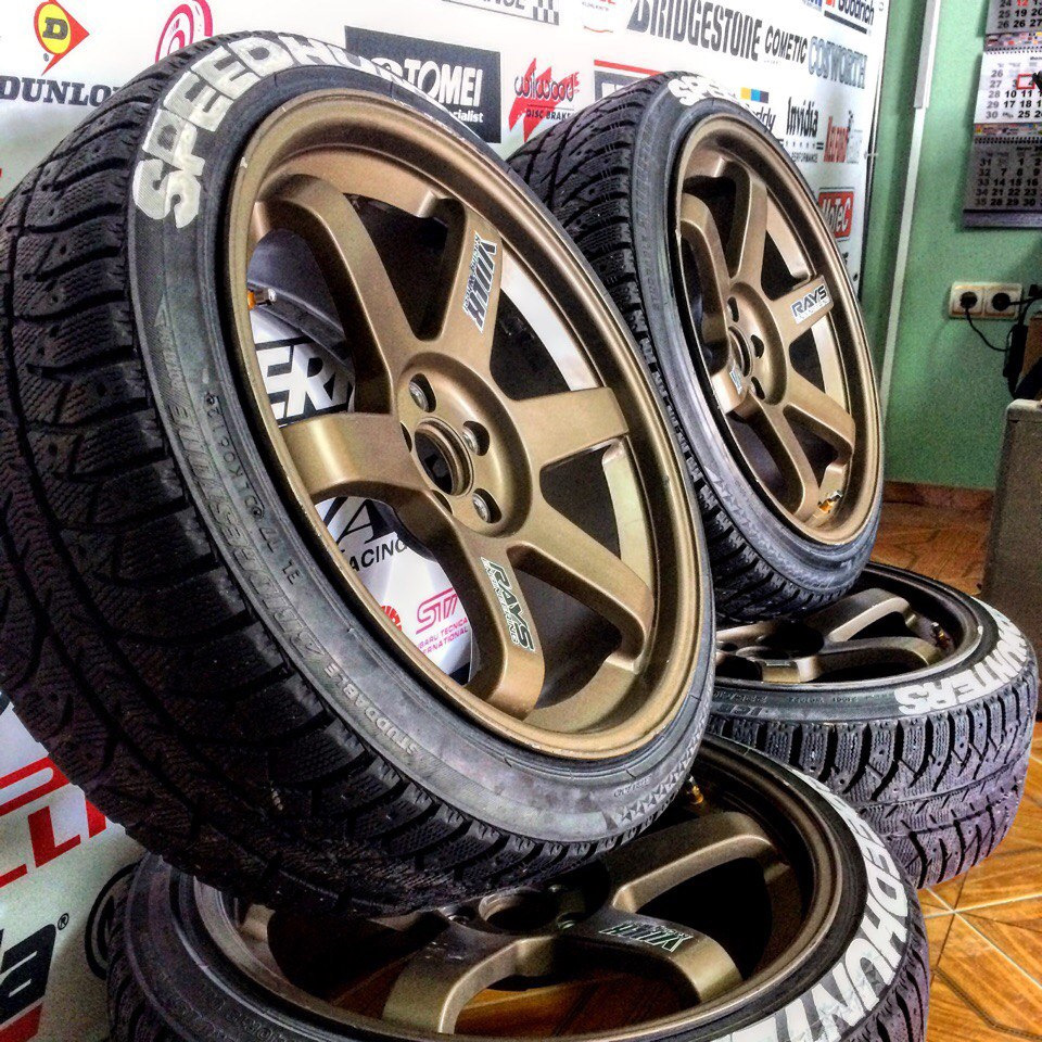 TE37 — Subaru Impreza WRX STI (GD), 2 л, 2004 года | колёсные диски ...