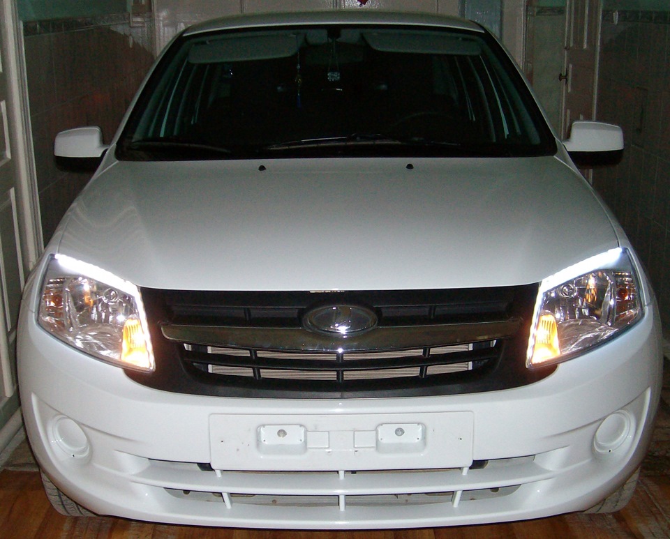 Ангельские реснички)))… — Lada Гранта (1G), 1,6 л, 2012 года | тюнинг ...