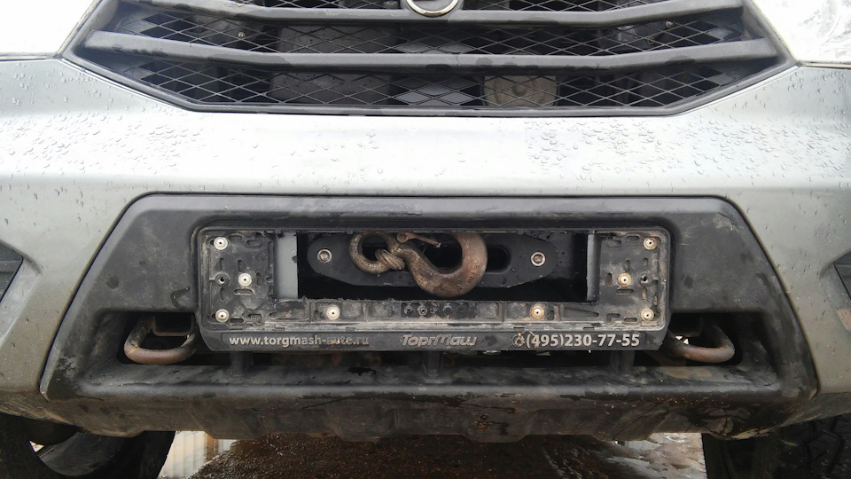 Установил лебедку в штатный бампер. — УАЗ Patriot, 2,7 л, 2016 года ...