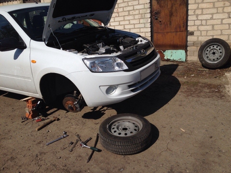 Занижение №1 — Lada Гранта (1G), 1,6 л, 2014 года | другое | DRIVE2