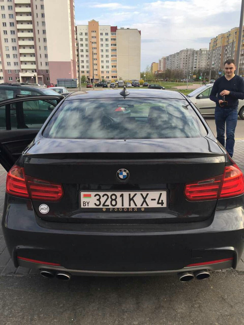 RCS номерные рамки — BMW 3 series (F30), 2 л, 2012 года | стайлинг | DRIVE2