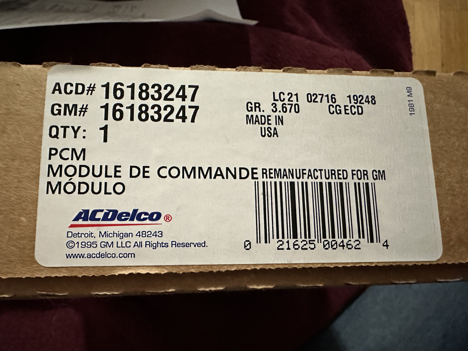 ЭБУ — Buick Park Avenue (1G), 3,8 л, 1994 года | запчасти | DRIVE2