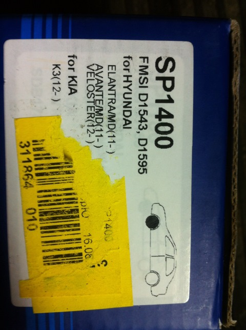 SP1400 Колодки тормозные дисковые SANGSIN | Запчасти на DRIVE2