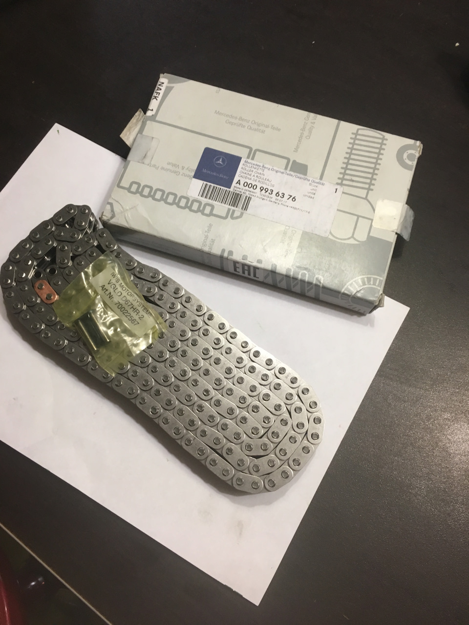 A0009936376 Цепь грм Mercedes | Запчасти на DRIVE2