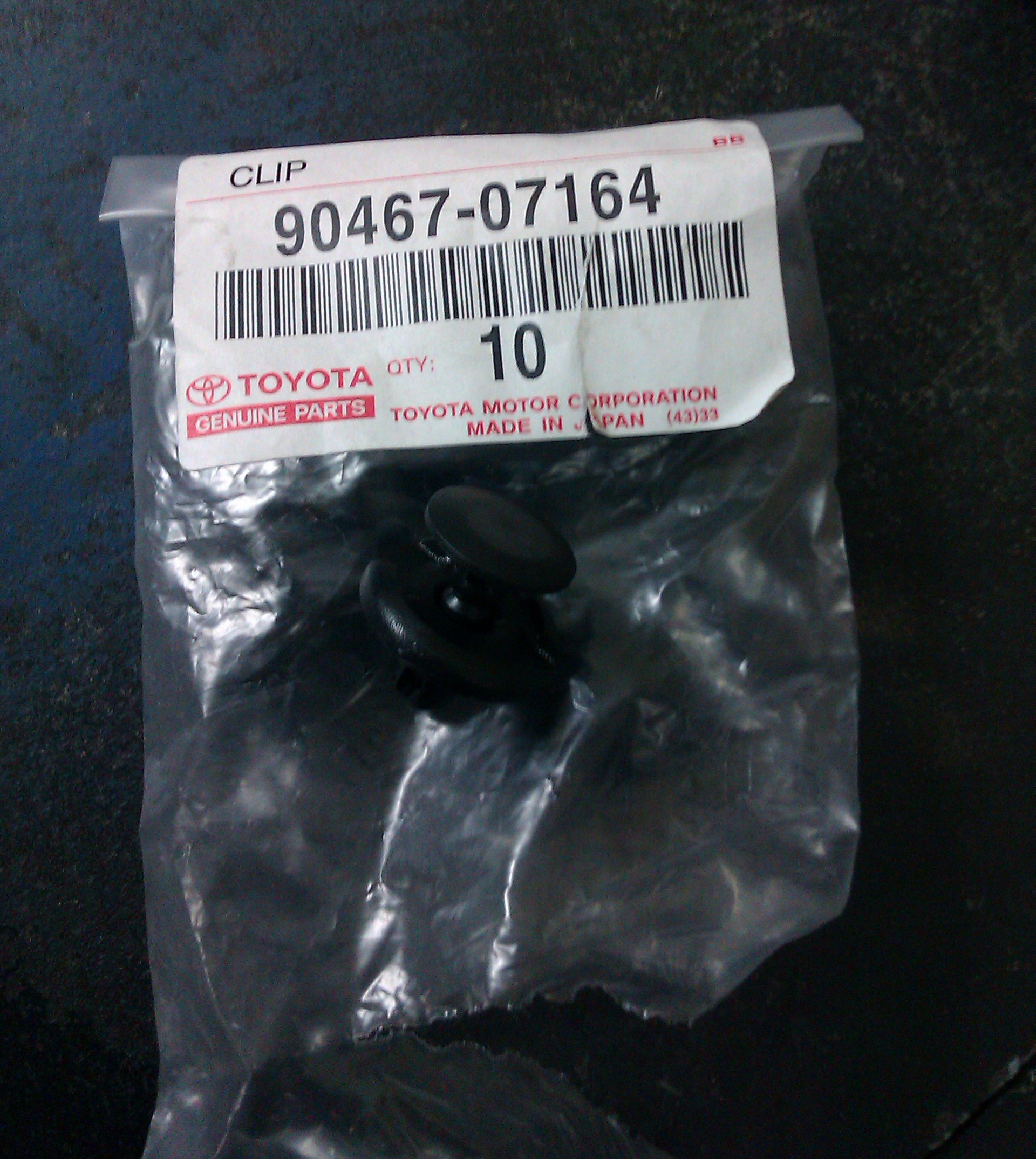 9046707164 КЛИПСА КРЕПЕЖНАЯ 24 TOYOTA LEXUS | Запчасти на DRIVE2