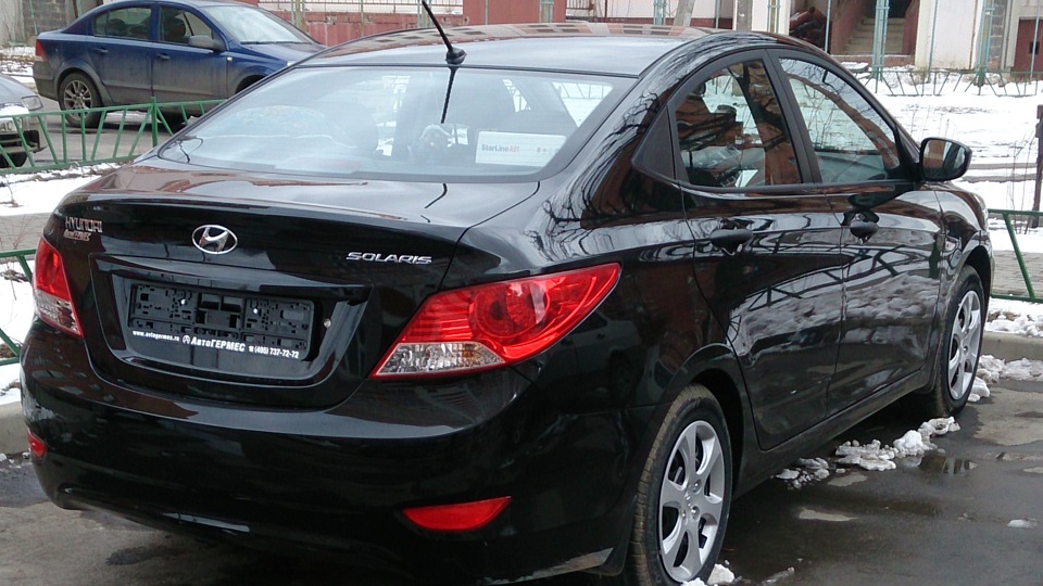 ДТП… задний бампер — Hyundai Solaris (1G), 1,4 л, 2014 года | ДТП | DRIVE2