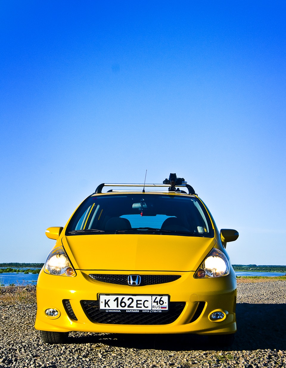 Фотосессия Желтого. — Honda Jazz (1G), 1,4 л, 2008 года | фотография ...