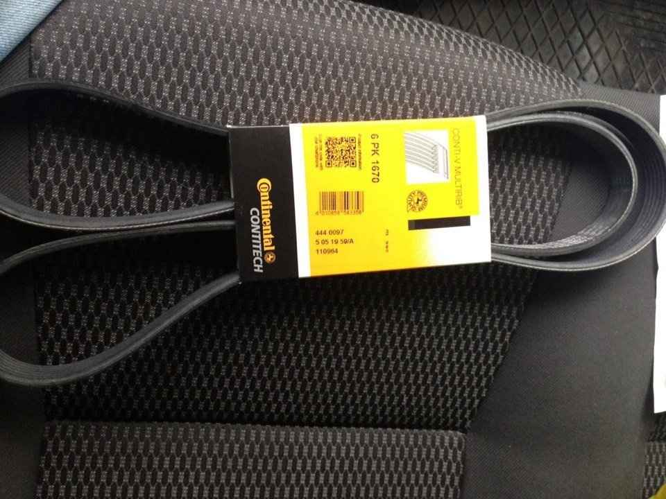 6PK1670 Ремень поликлиновой FIAT \ FORD \ PEUGEOT \ TOYOTA CONTITECH ...