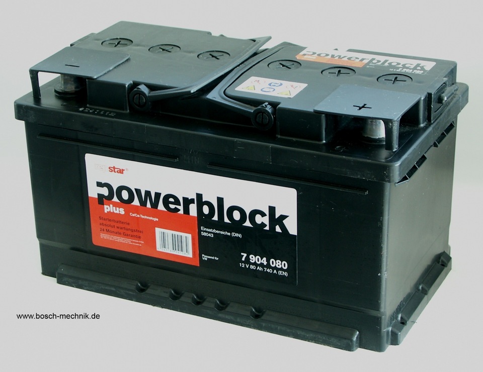 Замена аккумулятора Powerblock 80 — Audi A4 (B6), 1,9 л, 2001 года ...