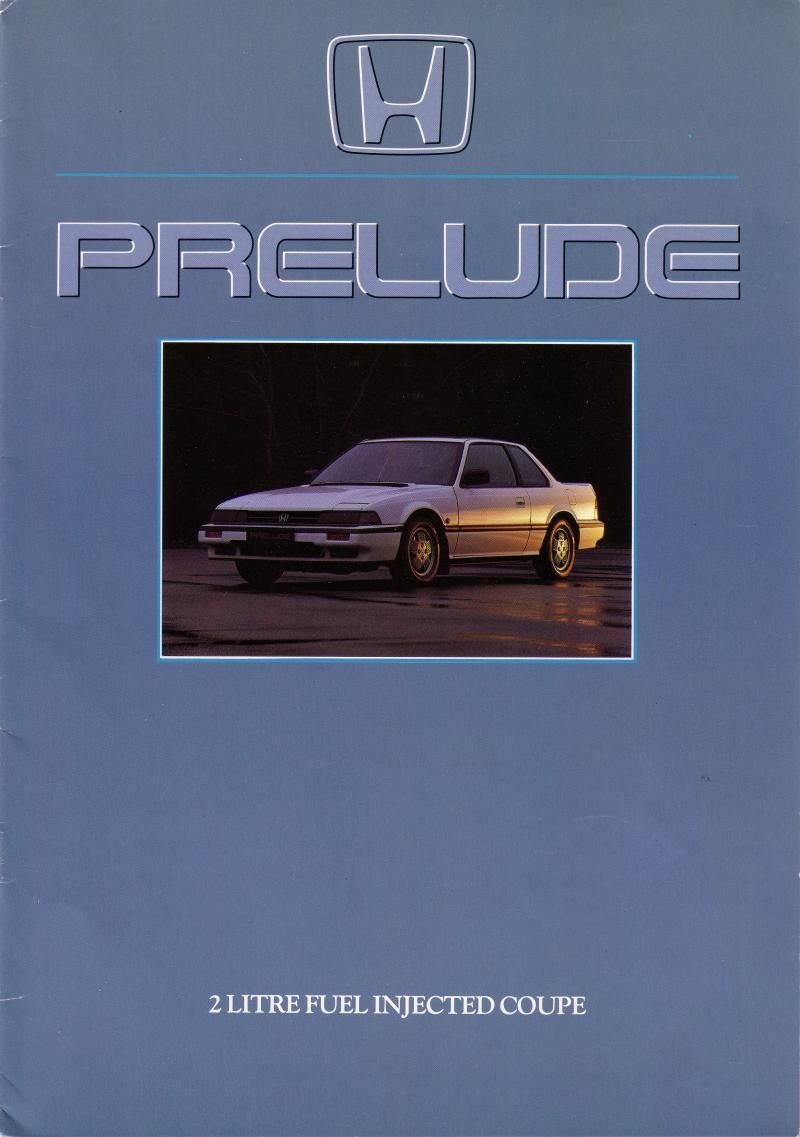Брошюра Honda Prelude 2.0i-16 1986 — Honda Prelude (AB/BA1/BA2/BA3/BA6 ...