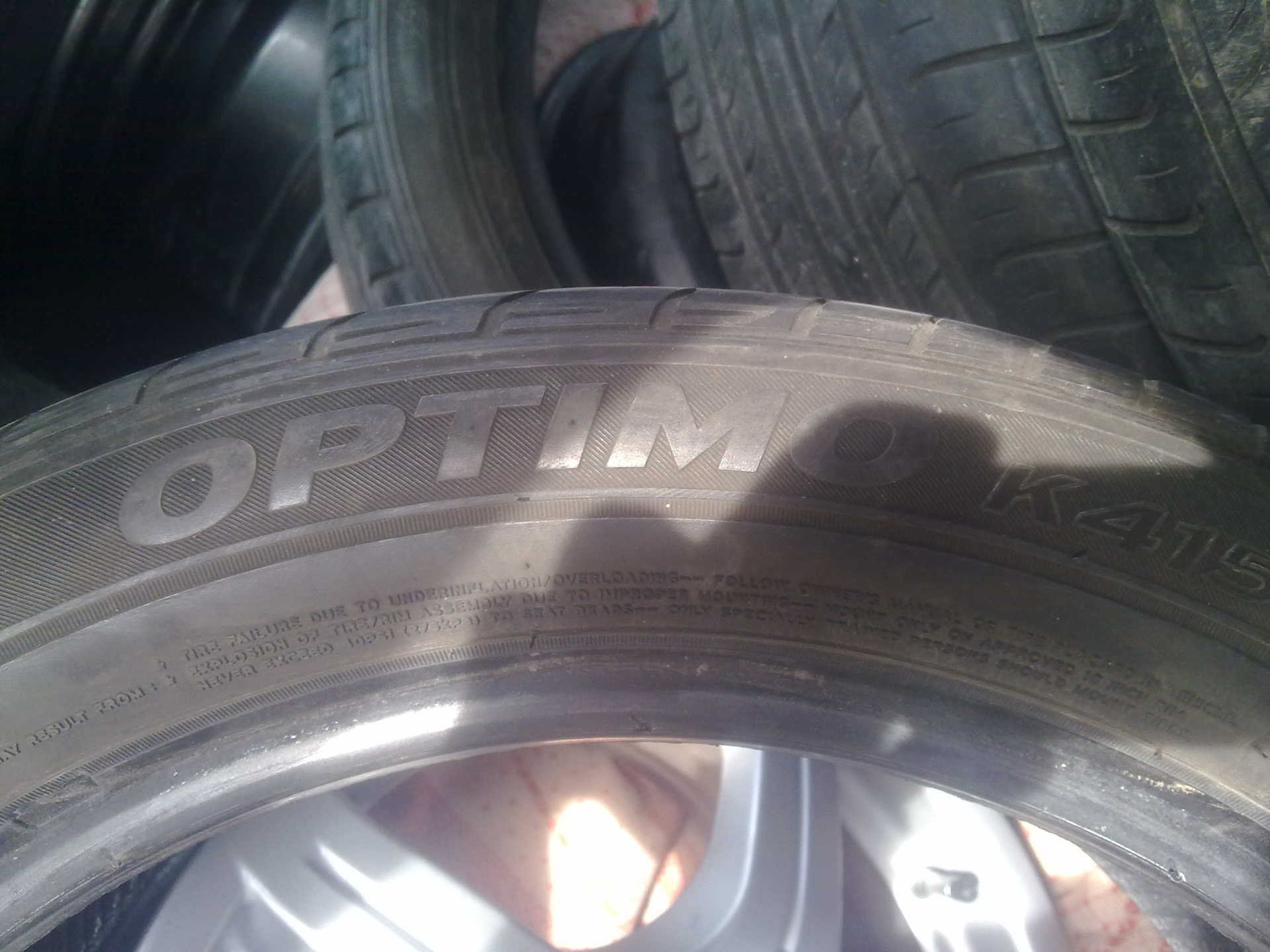 Hankook Optimo K415 84H 195/50R16. — Daewoo Lanos, 1,5 л, 2004 года ...
