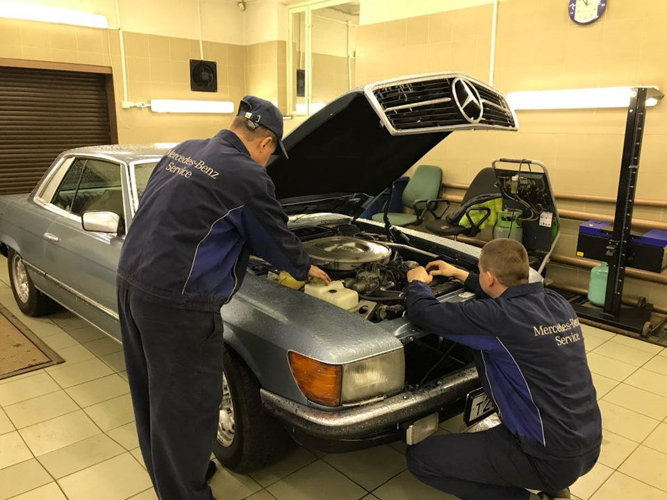 Old time — Mercedes W107 (Техническое обслуживание) — ВВ-СЕРВИС на DRIVE2