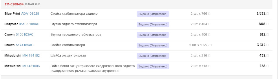 MN184102 ШАЙБА МЕТАЛЛИЧЕСКАЯ Mitsubishi | Запчасти на DRIVE2