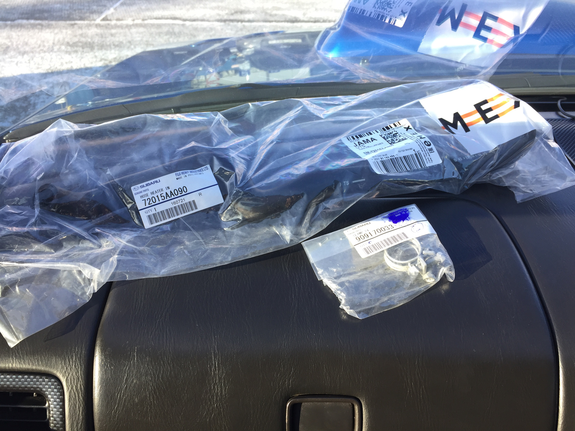 Патрубок печки + хомуты OEM (замена) — Subaru Impreza (GC/GF), 2 л ...