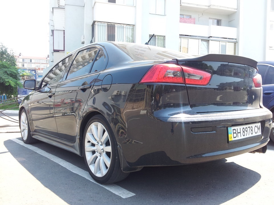 Спойлер утиный хвост — Mitsubishi Lancer X, 1,8 л, 2008 года | стайлинг ...