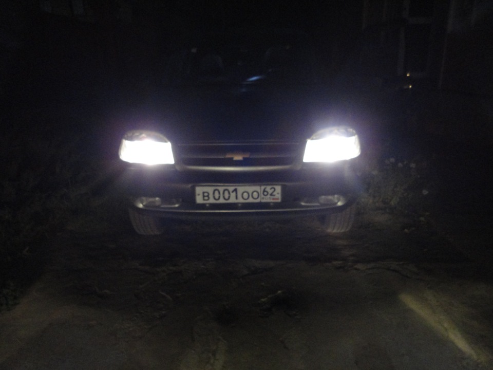 ДХО из ламп дальнего света — Chevrolet Niva, 1,7 л, 2007 года | тюнинг ...