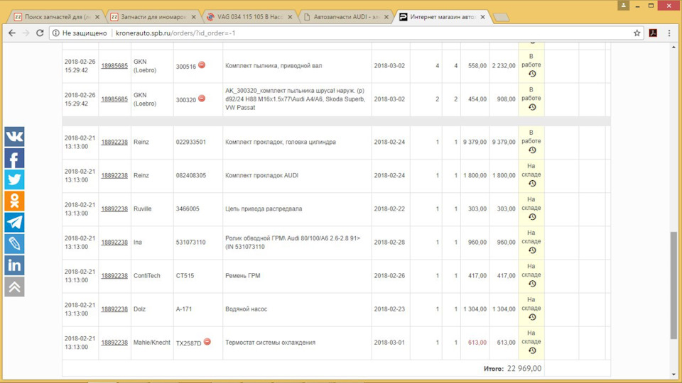 034115105B Насос масляный VAG | Запчасти на DRIVE2