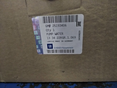 25193406 Насос охлаждающей жидкости GM | Запчасти на DRIVE2
