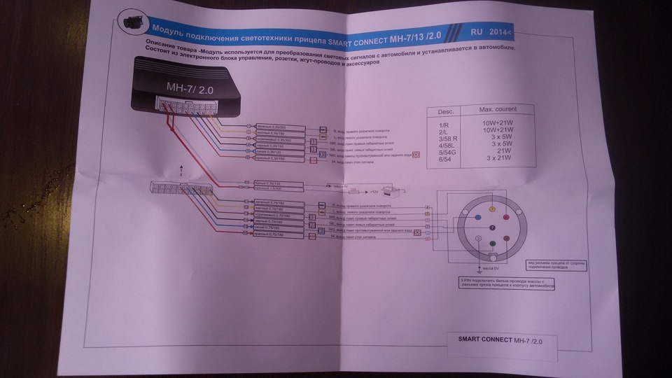 MH720 Модуль подключения светотехники прицепа SMART CONNECT MH-7/2.0 ...