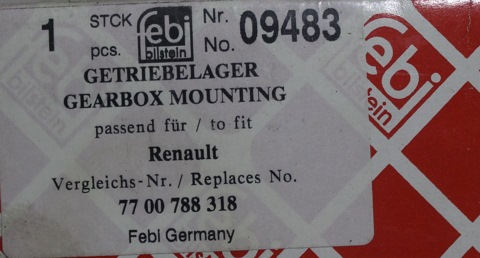 7700788318 Подвеска, двигатель RENAULT | Запчасти на DRIVE2