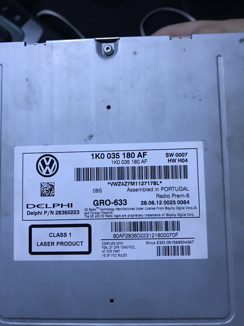 1K0035180AF Магнитола VAG | Запчасти на DRIVE2