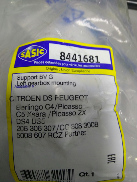 8441681 Опора силового агрегата SASIC | Запчасти на DRIVE2
