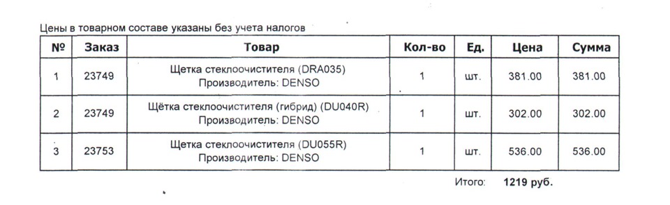 DU040R Щетка стеклоочистителя 400mm гибридная RHD DU-040R DENSO ...