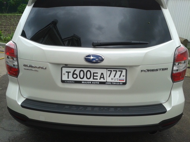 Брызговики и накладка на задний бампер — Subaru Forester (SJ), 2,5 л ...