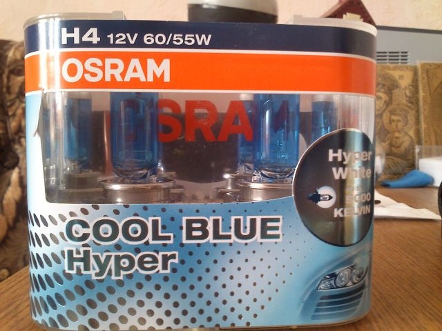 OSRAM COOL BLUE Hyper 5000k — Hyundai Solaris Hatchback, 1,4 л, 2012 ...
