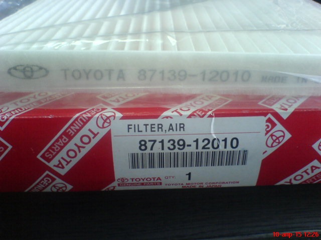 Фильтр салона Runx\Allex — Toyota Corolla RunX, 1,5 л, 2006 года ...