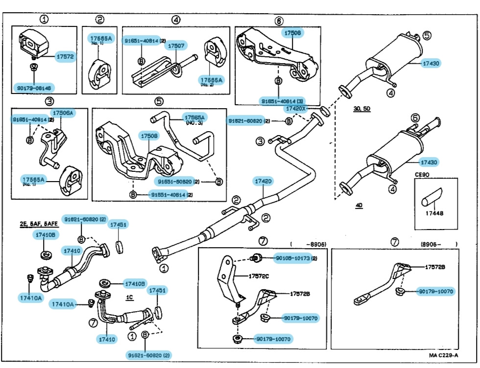 Приемная труба(оригинал) ! — Toyota Corolla (90), 1,5 л, 1988 года ...