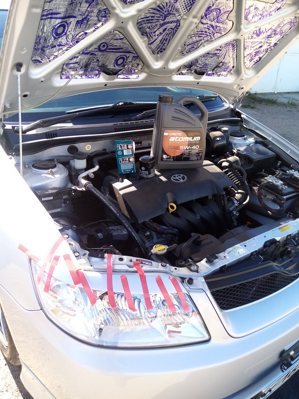 Замена масла Супротек Атомиум 5w40 (Suprotec Atomium). — Toyota E120, 1 ...