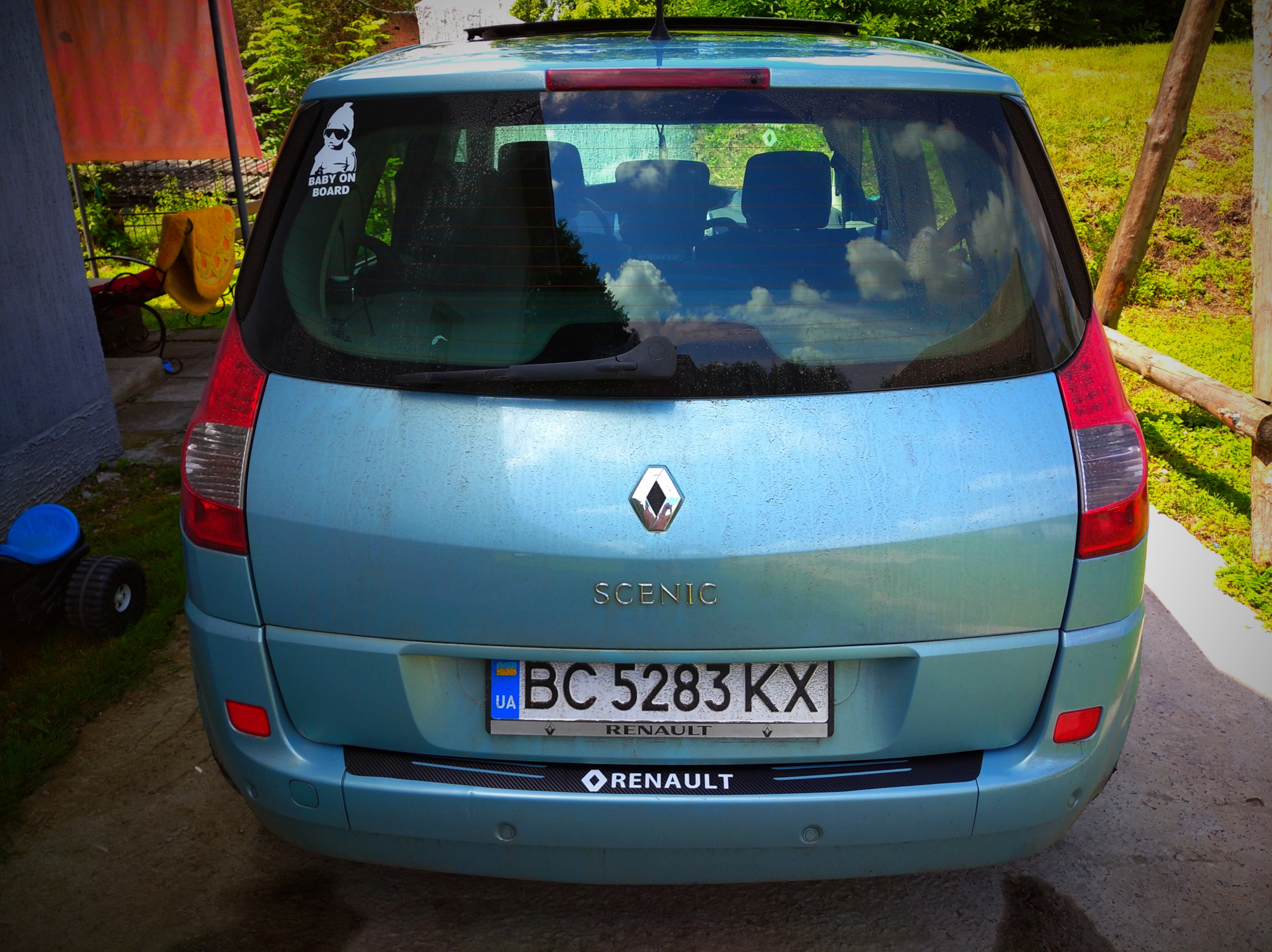 Захисна наклейка на бампер — Renault Scenic II, 2 л, 2008 года ...